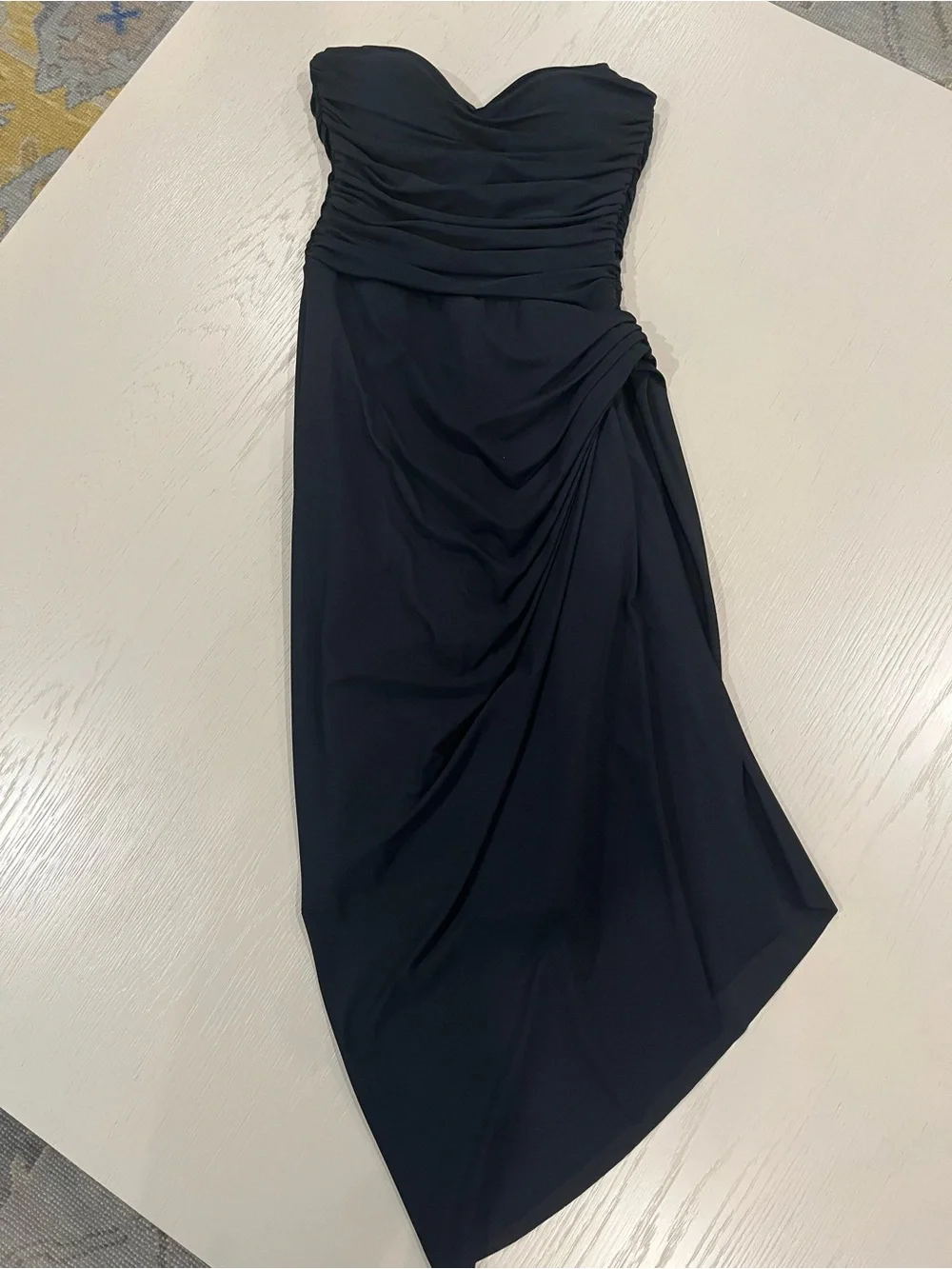 Chiara Boni | Dresses | Chiara Boni Yunka Sje Strapless Black Draped ...